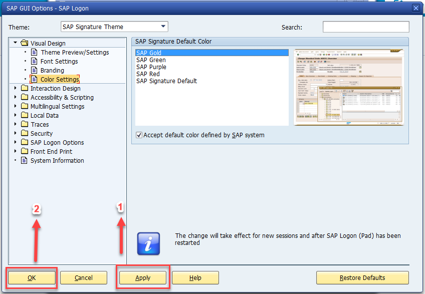 Cara mengubah Warna / Color Settings pada tampilan di SAP – SINAU SAP ...