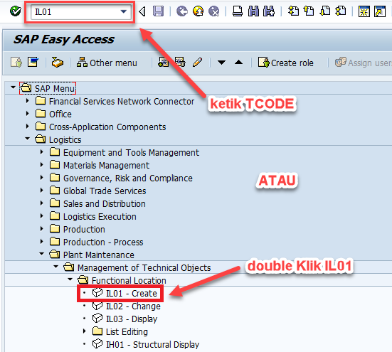 IL01 – Create Func Loc – SINAU SAP PM MODULE