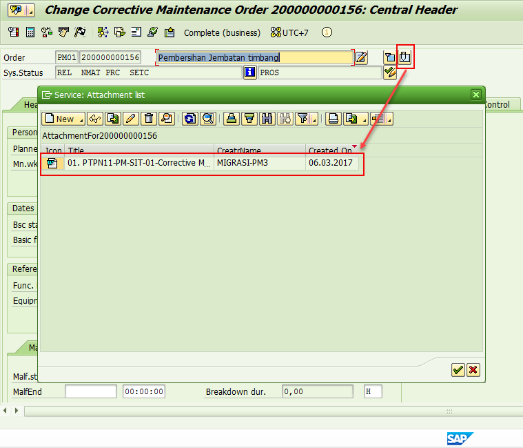 Cara Attach File pada Maintenance Order – SINAU SAP PM MODULE