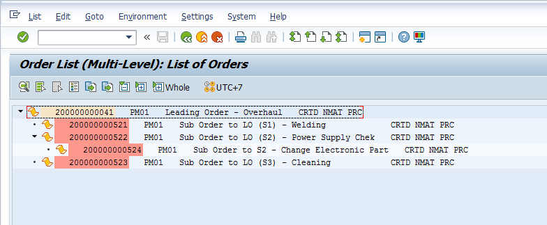 Order Hierarchy (Sub Orders) – SINAU SAP PM MODULE