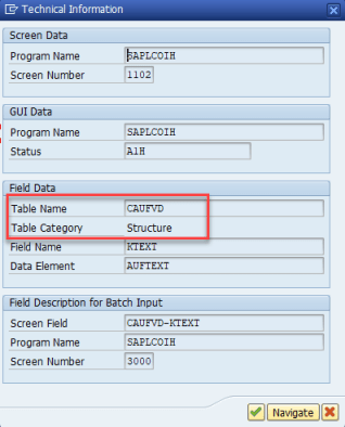 SAP PM Table for Maintenance Order – SINAU SAP PM MODULE
