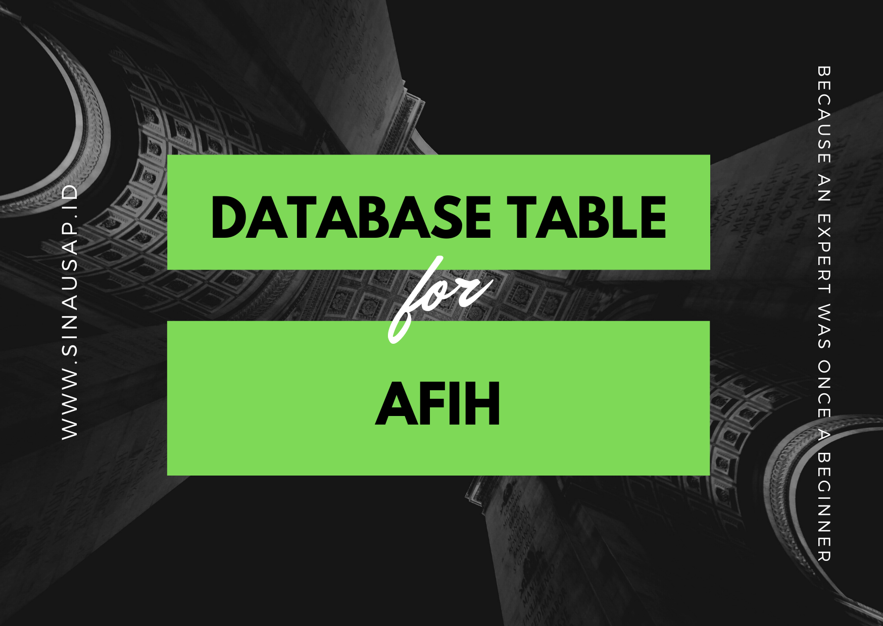 DATABASE TABLE : AFIH – SINAU SAP PM MODULE