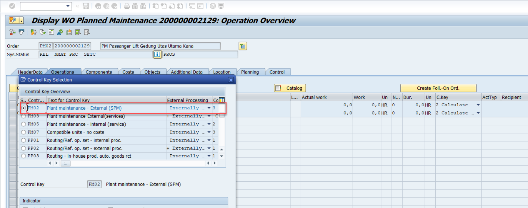 No open operation requiring confirmation exists for order – SINAU SAP ...