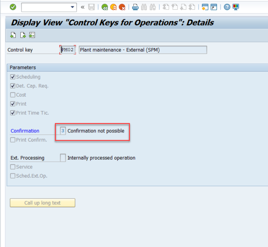 No open operation requiring confirmation exists for order – SINAU SAP ...